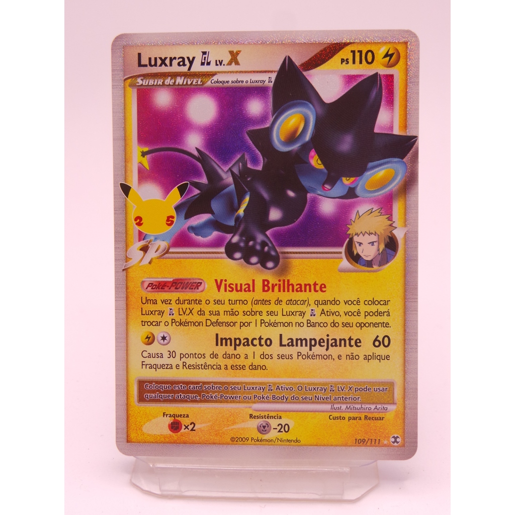 Carta Pokémon Luxray GL LV.X (17/25) Celebrações 2021 Nova | Shopee Brasil