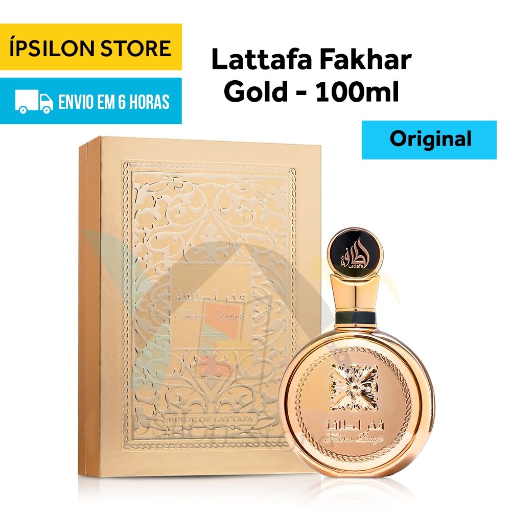 Perfume Árabe Lattafa Fakhar Gold Extrait Eau de Parfum Masculino 100ml-100% Original | Shopee ...