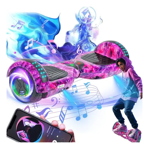 Hoverboard Elétrico Egazza K5 Purple Starrysky Com Bluetooth | Shopee ...