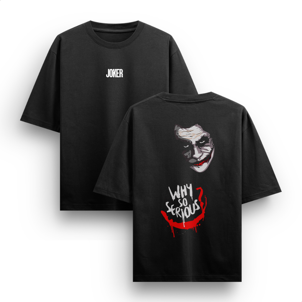Camiseta Oversized Streetwear Why So Serious Coringa Joker | Shopee Brasil