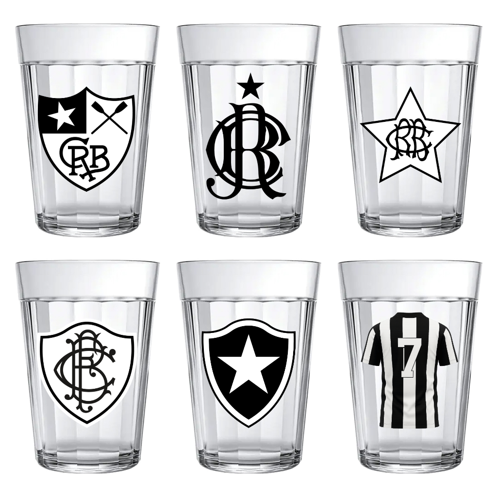 KIT EXCLUSIVO: 6 Copos Americanos Botafogo – Escudos Históricos ...