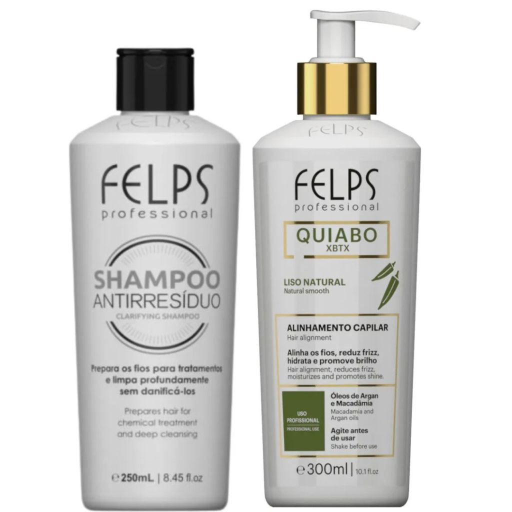 Kit Felps Home Care Progressiva Antifrizz Okra De Quiabo 300 ml S ...