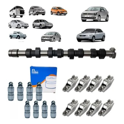 Eixo Comando C/ Tucho Válvulas Balancim Kombi 1.4 8v Power | Shopee Brasil