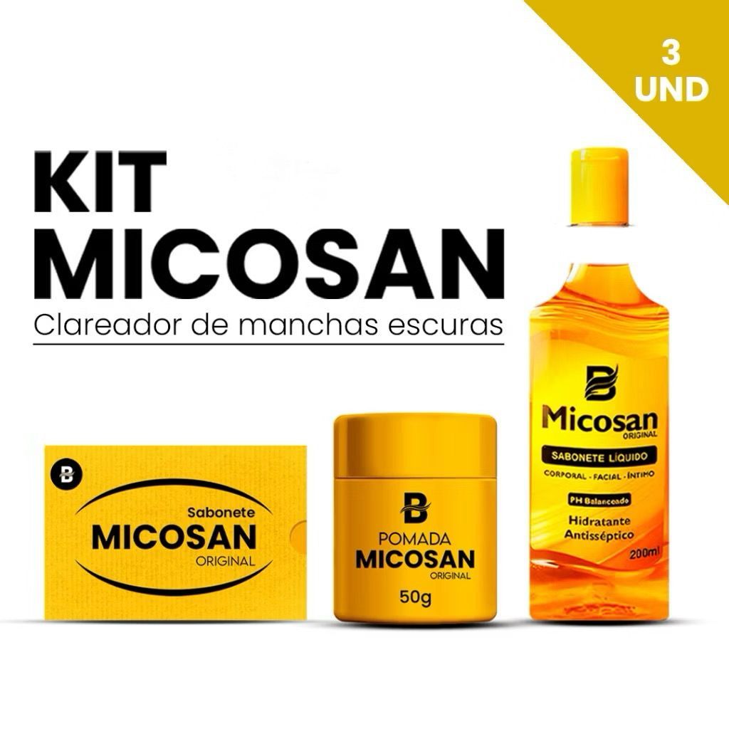 KIT MICOSAN /MIKOZIU Contra Manchas na Pele, foliculite, acne Micoses e ...