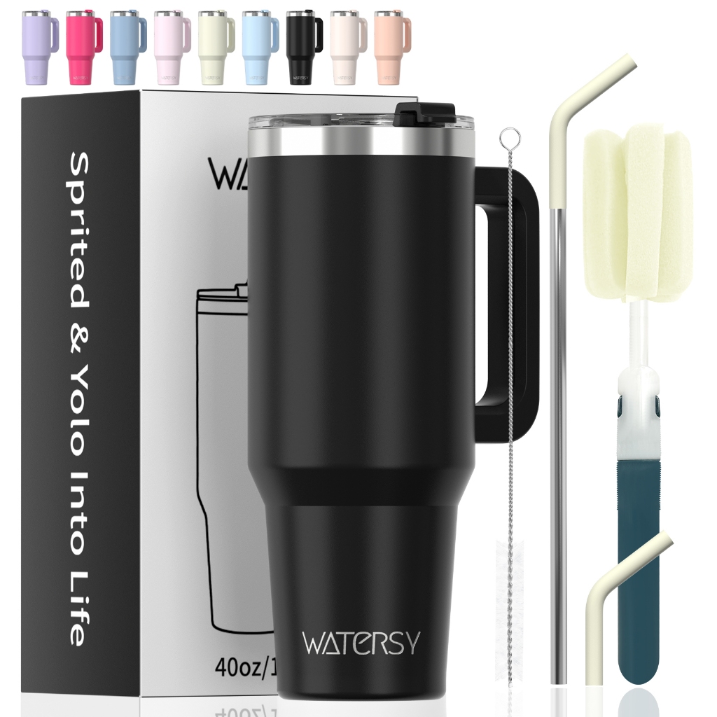 WATERSY Copo garrafa Térmica Inox 591ml Parede Dupla tampa Canudo Premium | Shopee Brasil