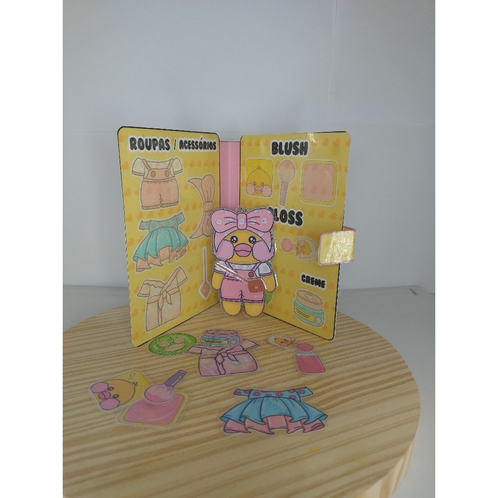 Mini Paper Duck/Mini livro interativo/Lembrancinha Yellow Duck | Shopee ...
