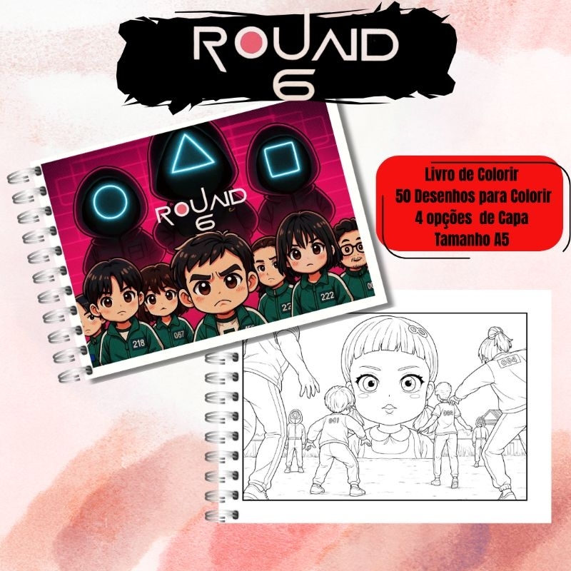 Livro de Colorir Round 6 – Edição Especial para Fãs da Série! | Shopee ...