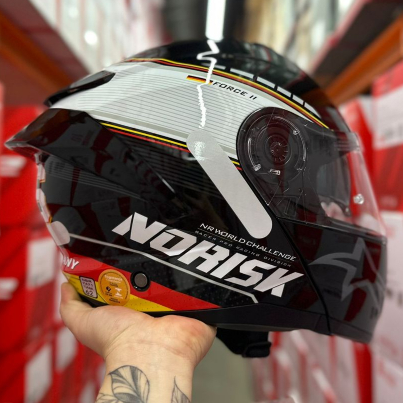 CAPACETE NORISK GRAND PRIX ALEMANHA GERMANY PAÍSES BANDEIRA FORCE 2 ...