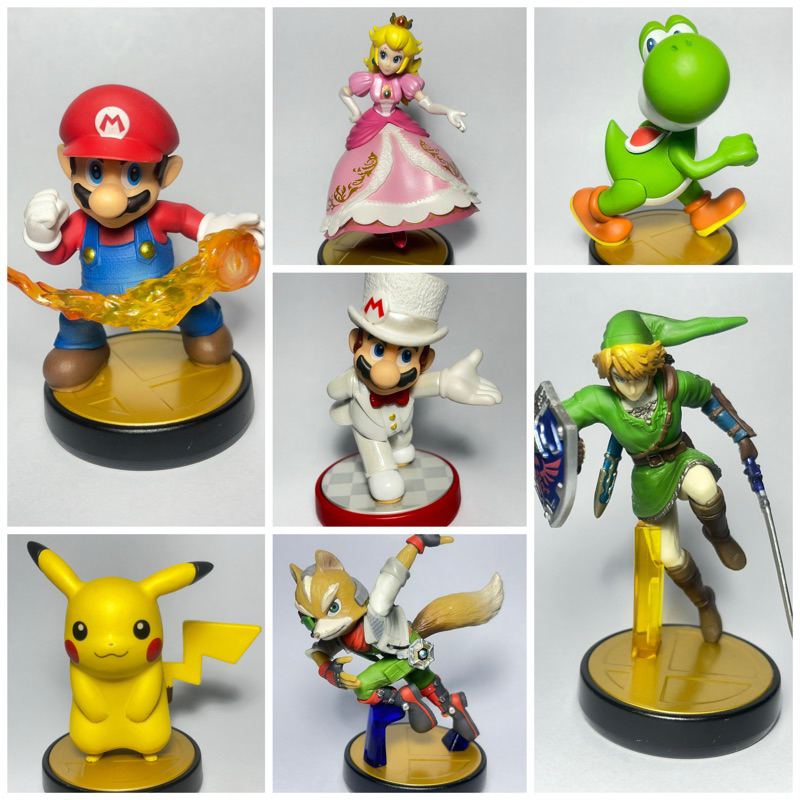 7 Amiibos Originais Nintendo - Super Mario, Pikachu, Zelda, entre ...