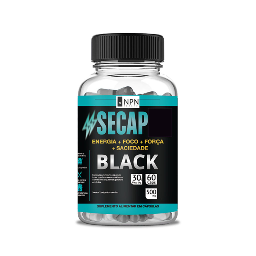 Secaps Fórmula Black Original Npn Health 60 Cápsulas Envio Imediato | Shopee Brasil