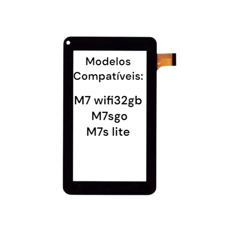Tela Touch Compativel Tablet Multilaser M7 wifi 32gb / M7s Go / M7s ...