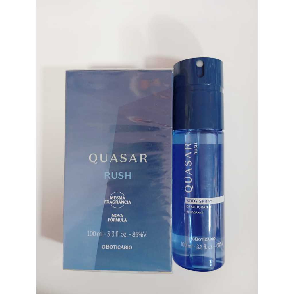 O Boticário KIT Quasar Rush Desodorante Colônia Perfume Masculino ...