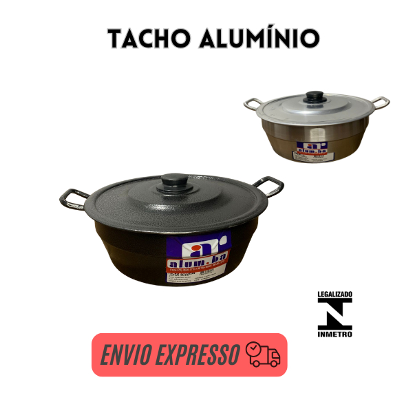panela tacho, panelão de alumínio - tacho grande com tampa, tacho de ...