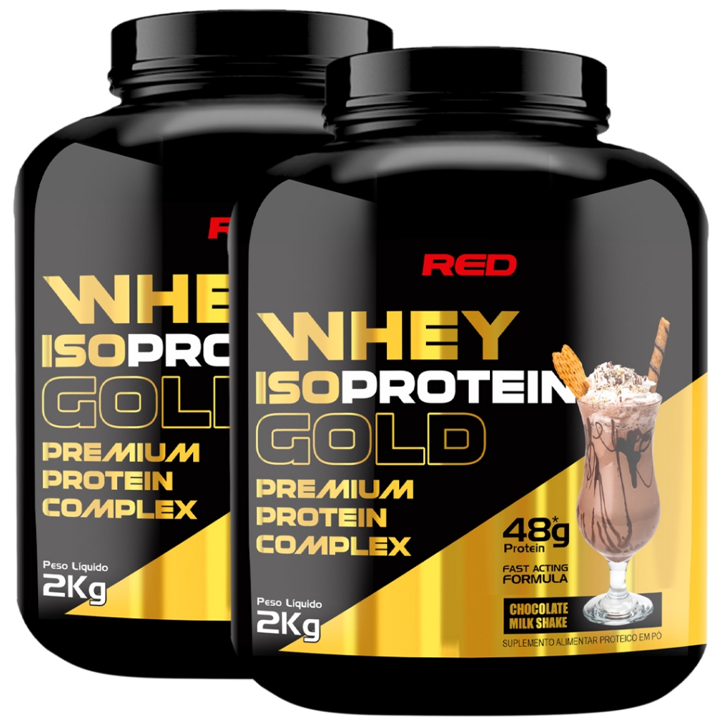 2X Whey Isoprotein Gold 2kg - Red Series - Bend Premium - Whey Isolado ...