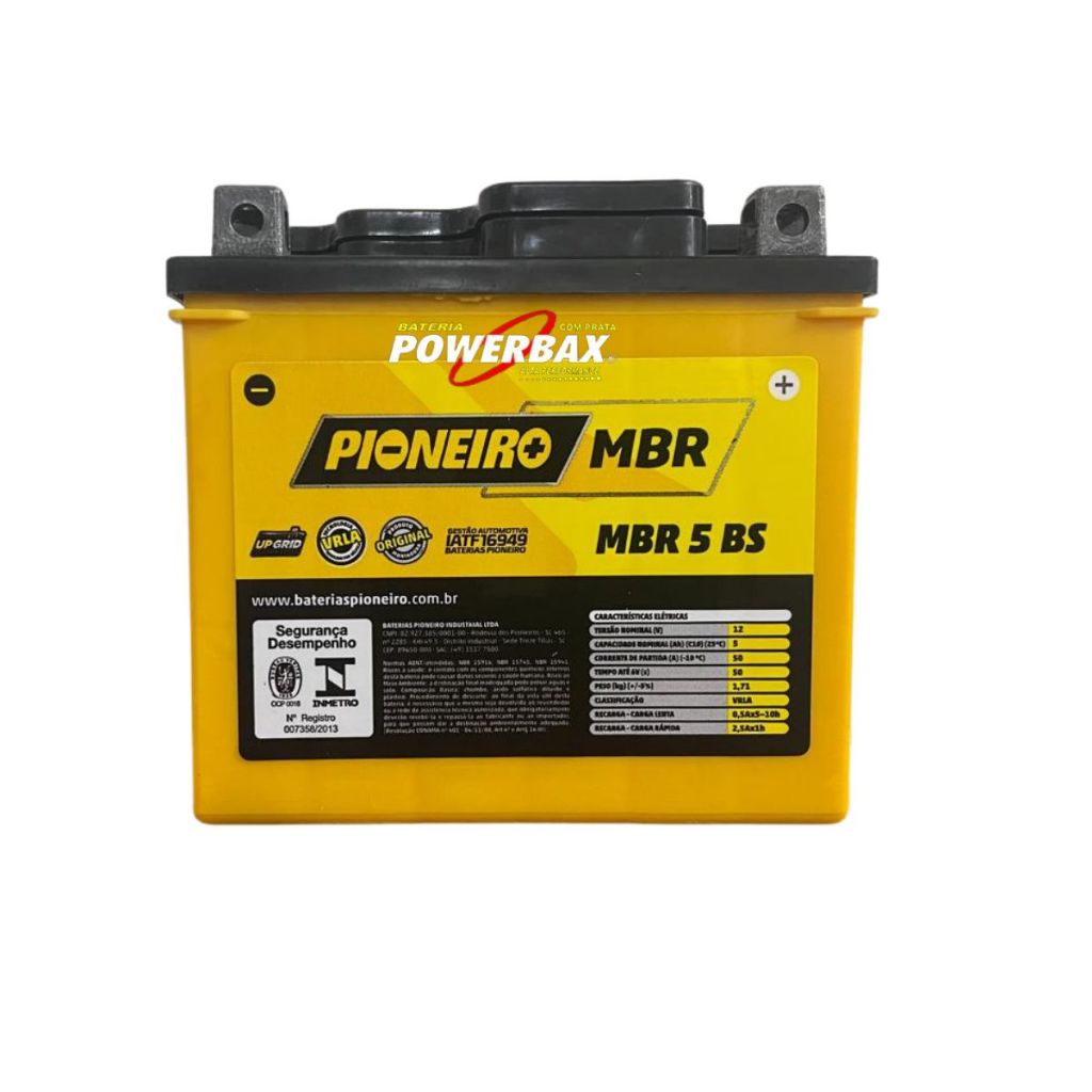 Bateria Moto Pioneiro Yamaha Ttr 230 5Ah 12v Mbr5-bs | Shopee Brasil