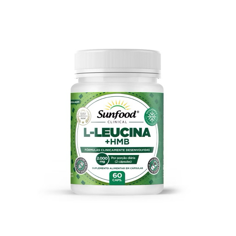 L-LEUCINA 600MG 60CAPS SUNFOOD CLINICAL | Shopee Brasil