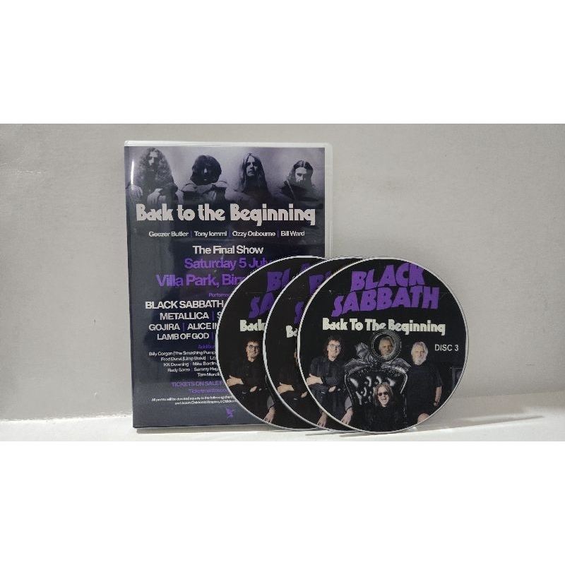 BOX DVD BLACK SABBATH BACK TO THE BEGINNING 3 DISCOS | Shopee Brasil