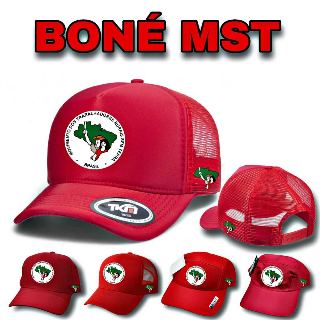 Boné MST Aba Curva Diversos Modelos Esatampado DTF | Shopee Brasil