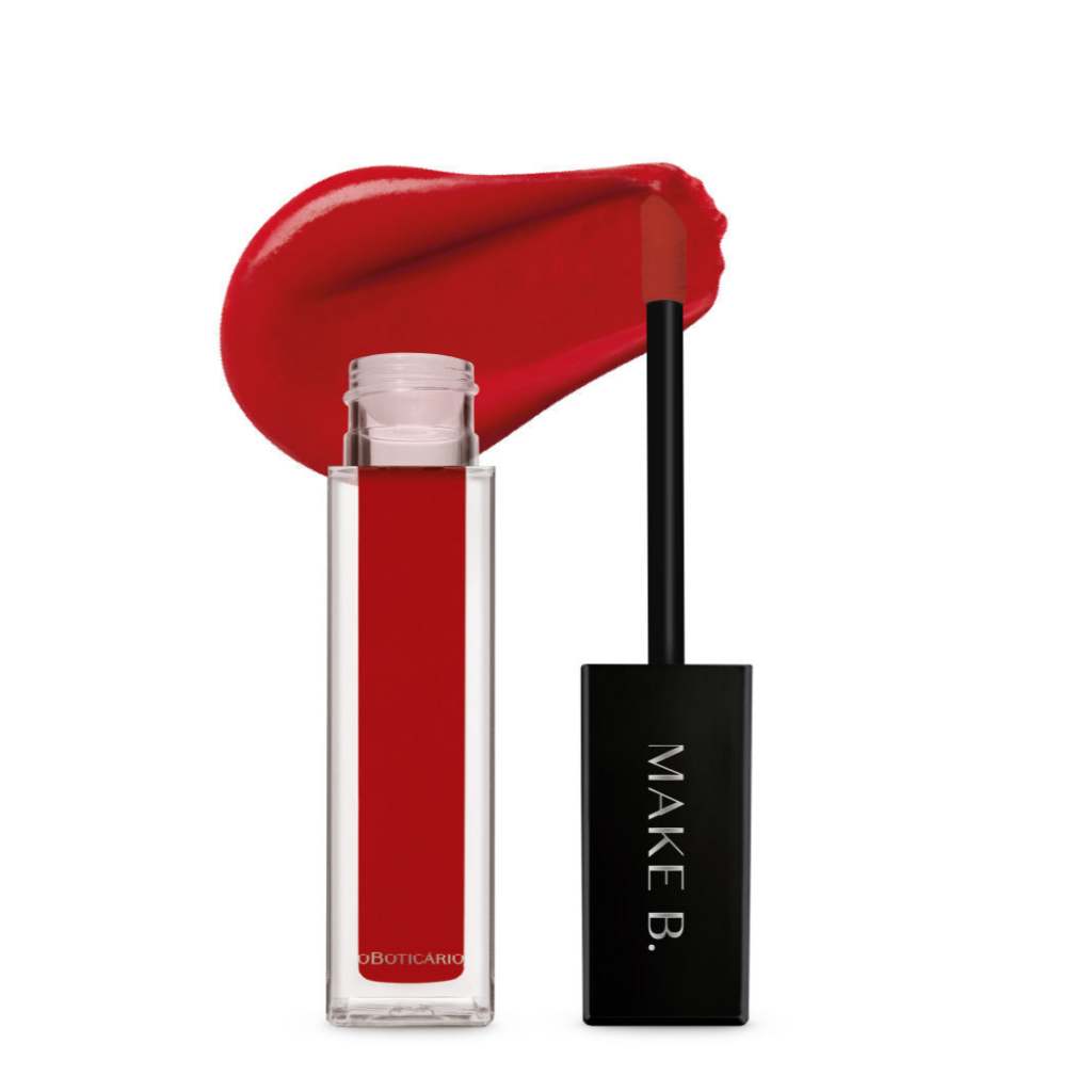 Batom Líquido Mate Vermelho Red Blossom Make B. | Shopee Brasil