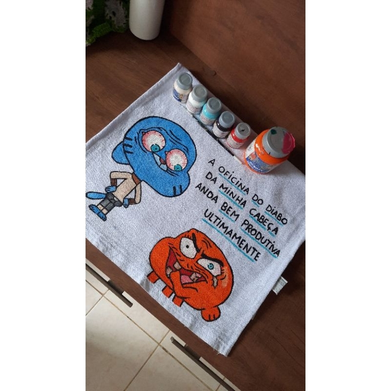 pano de prato meme engraçado frase Incrível mundo de gumball | Shopee ...