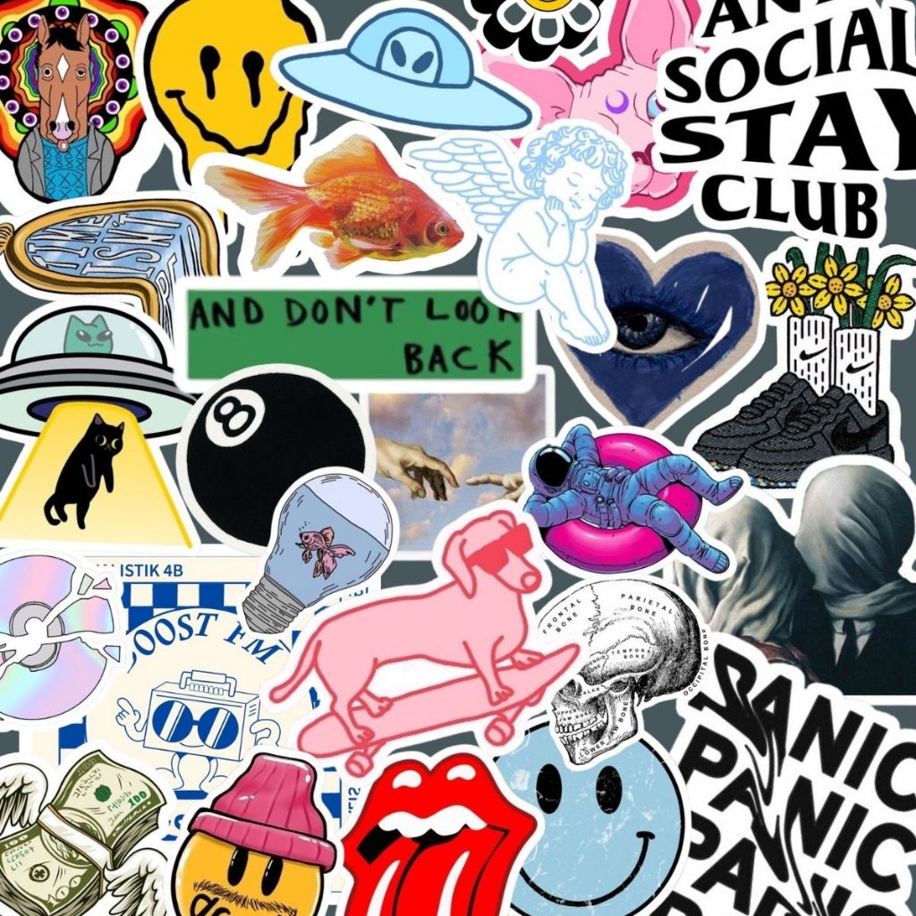 46 Stickers Adesivos Urbanos Para Decoração Scrapbook Diário ...