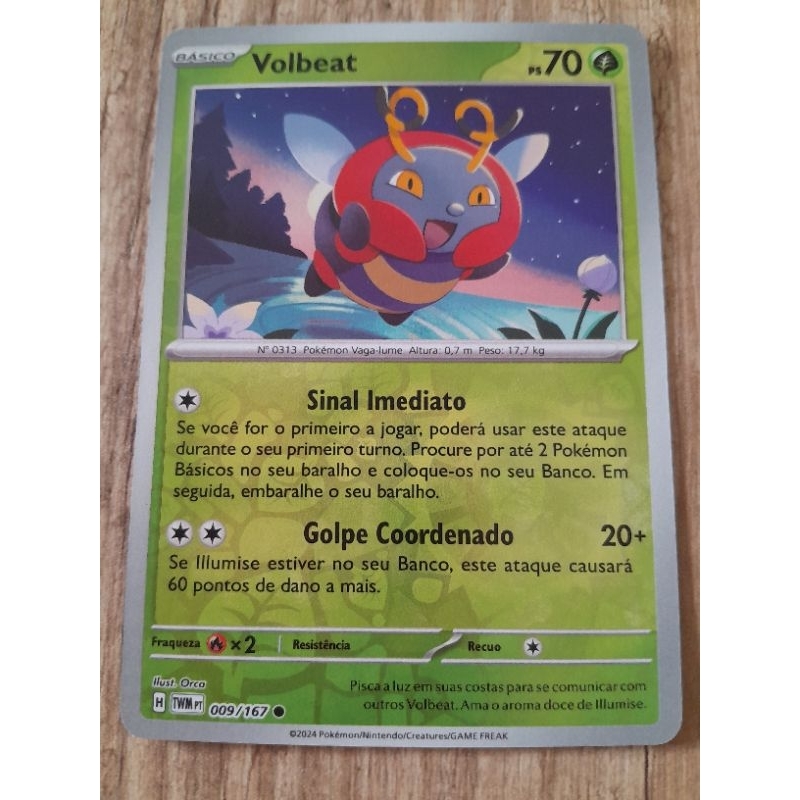 Carta Pokemon Volbeat Original SP | Shopee Brasil
