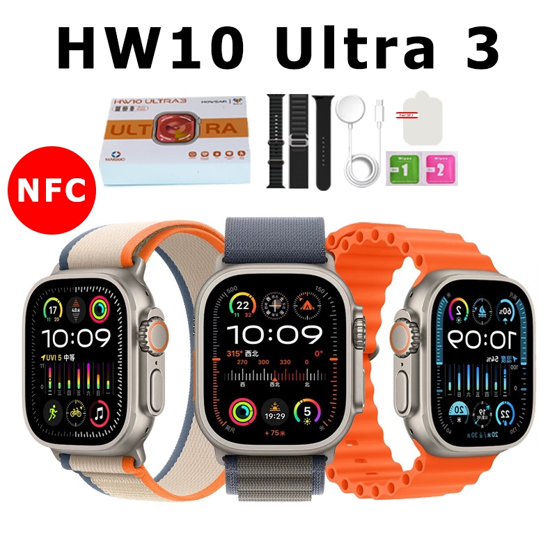 （80% off）Smartwatch Relógio Amoled Inteligente HW10 Series Ultra 3 4 ...