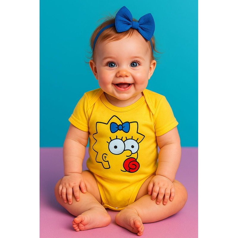 BODY ELISA SIMPSONS | BODY BEBÊ SIMPSONS | FANTASIA SIMPSONS | BODY ...