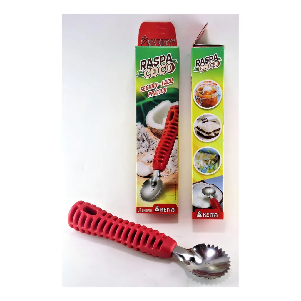 Raspa Coco Raspador De Inox Manual Com Cabo Reforçado Keita | Shopee Brasil