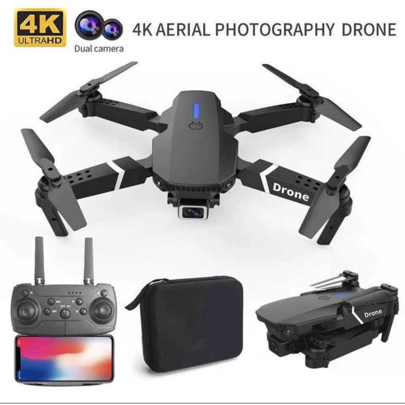 Mini Drone -E99 PRO / E88 PRO RC 4K Drone com WiFi, Fotografia aérea ...