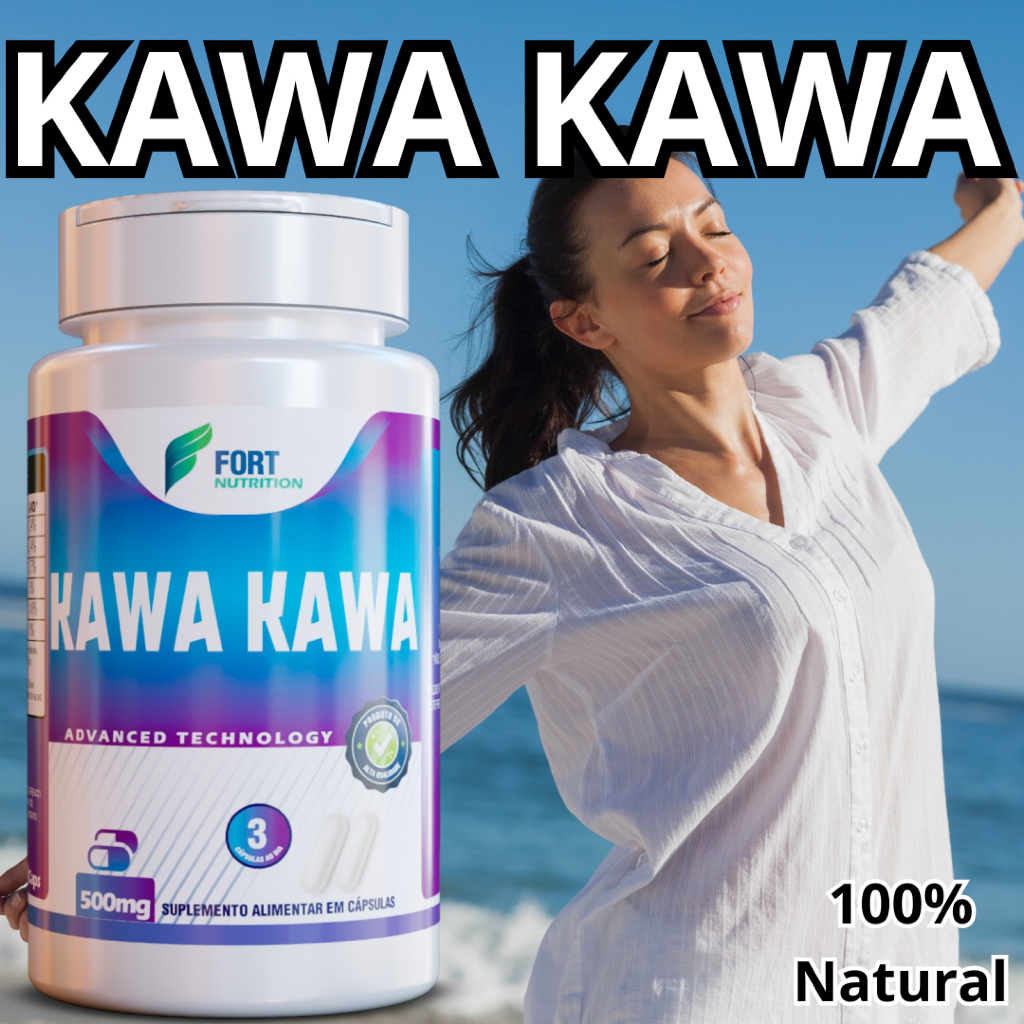 Kawa Kawa da Fort Nutrition 120 cápsulas | Kava Kava, Cava Cava ou Kawa ...