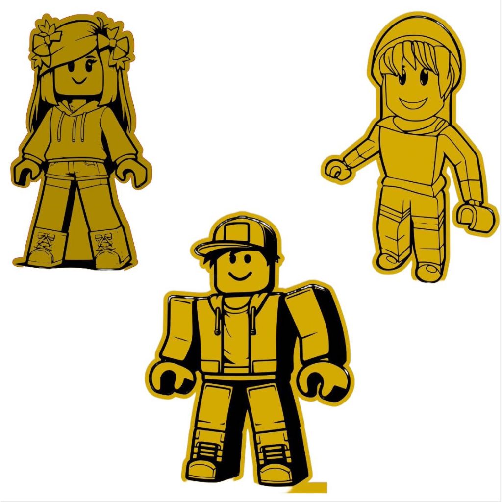 kit Centro de Mesa Roblox, Lembrancinha Personalizado Com Nomes em MDF ...