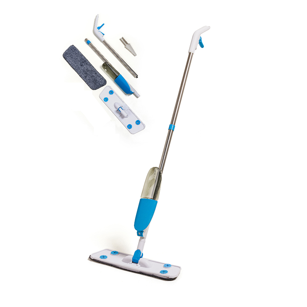 Mop Spray Cabo Inox Com Refil e Escovinha Limpa Refil - K80 | Shopee Brasil