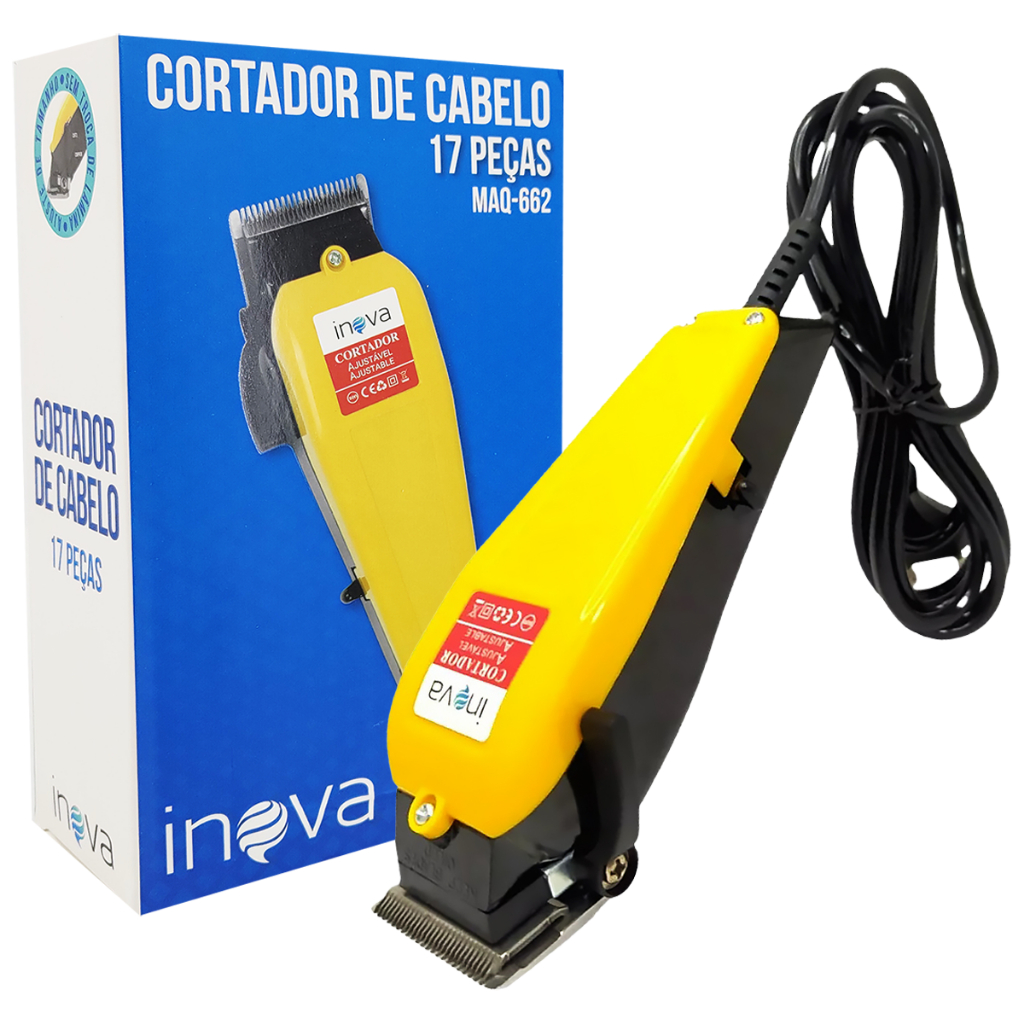 Máquina Cortador Cabelo Barbeador Com Fio Profissional Salão Maquininha 110V Inova | Shopee Brasil