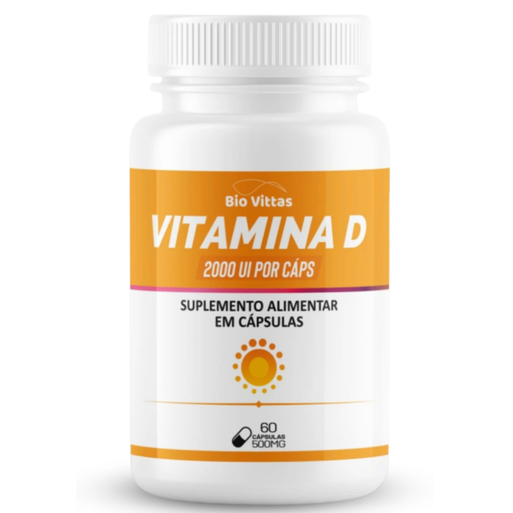 Vitamina D 2000 UI Bio Vittas 120 Cápsulas de 500mg | Shopee Brasil