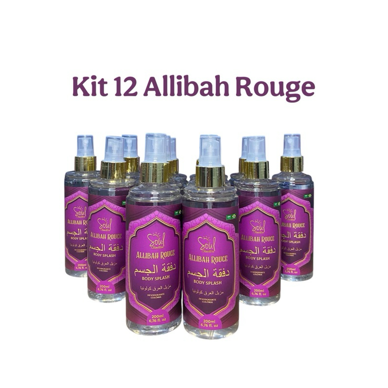 Kit Com 12 Body Splash Árabe Soul Cosméticos Desodorante Colônia Perfumada | Shopee Brasil