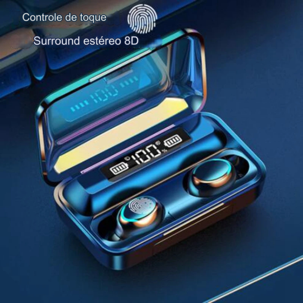 Fone de ouvido M30 TWS Bluetooth 5.0 Display LCD sem fio- Cor Preto ...