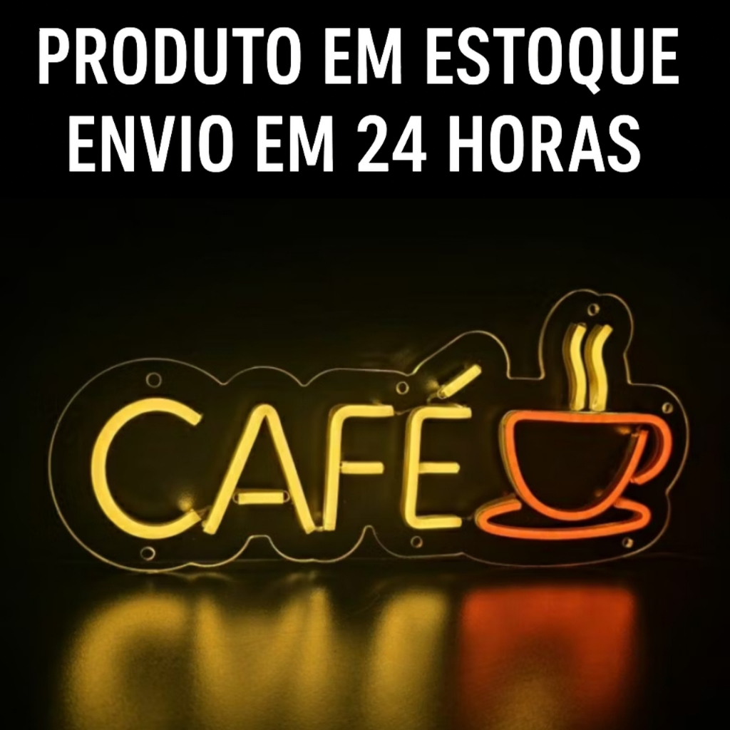 Painel Led neon personalizado - CAFÉ 0,40X0,18CM-BIVOLT 110/220V IDEAL PARA CAFETERIA | Shopee ...