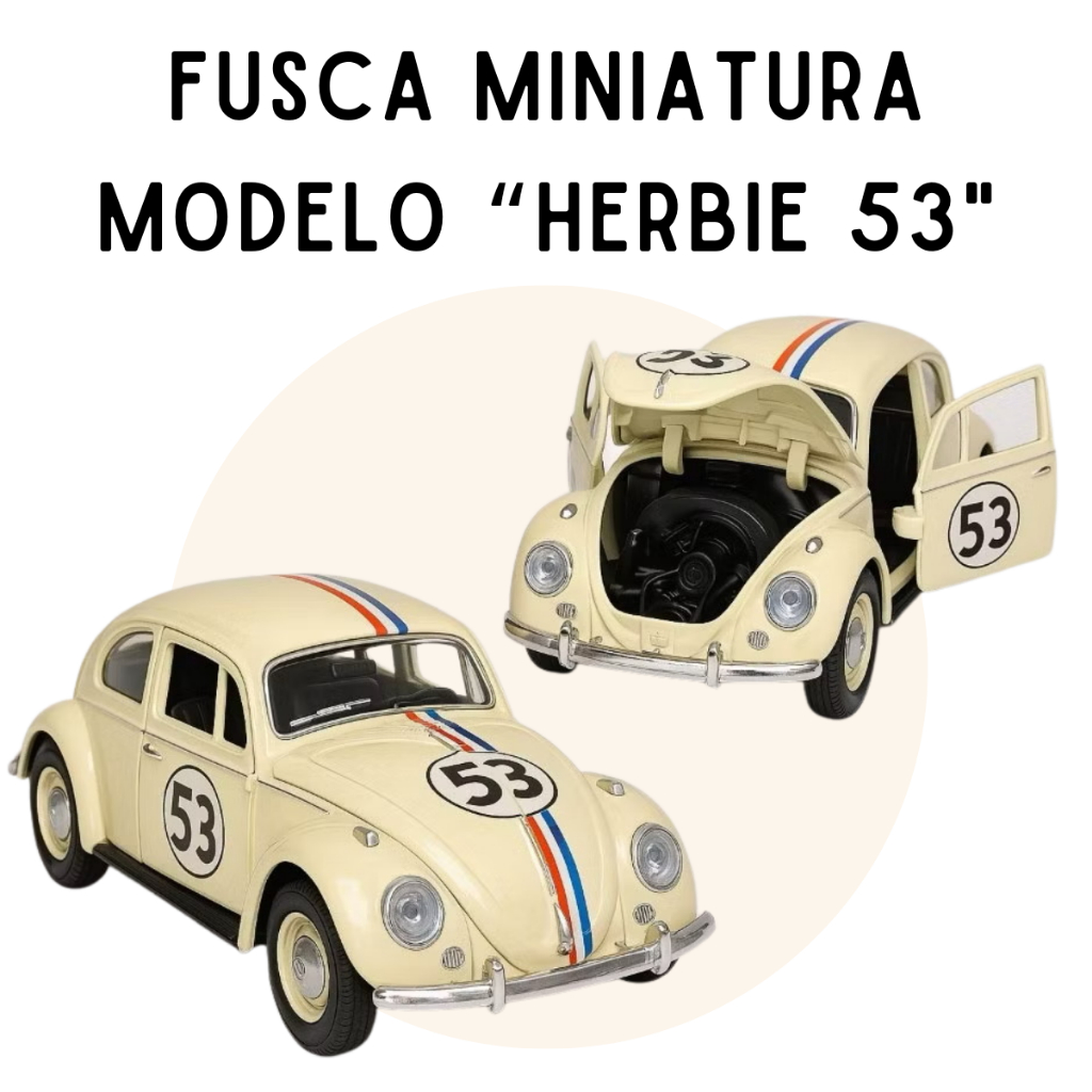 Miniatura De Fusca Herbie Nº 53 Fusquinha Coleção Vintage Fusca ...
