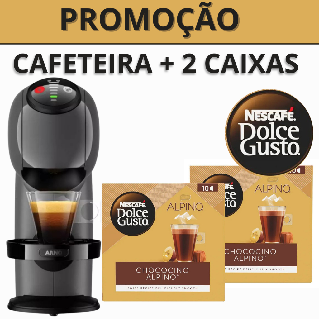 CAFEITEIRA DOLCE GUSTO GENIO S BASIC 110V | 2 CAIXAS CHOCOCINO ALPINO ...