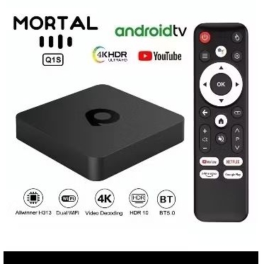 Smart TV BOX Q1 ATV Android 14 Quad Core 5G DualWIFI 4K Voice Remote ...