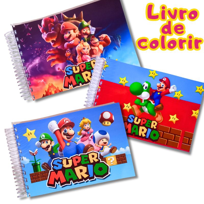 livro para colorir Super Mario capa dura | Shopee Brasil