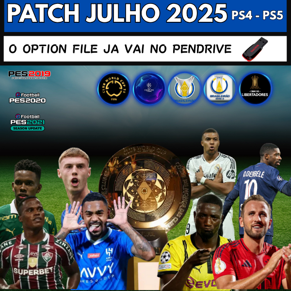 Pen.Drive Patch Julho 2025 Para Jogos 2019/2020 e 2021 P4 P5 | Shopee ...