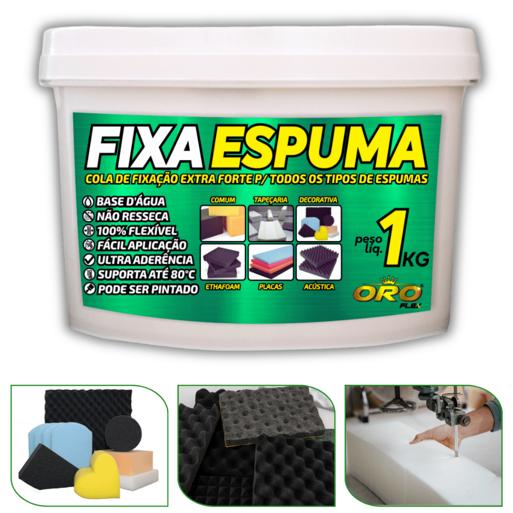 Cola ESPUMA Acustica, Polietileno sem cheiro para fixar ESPUMA em ...