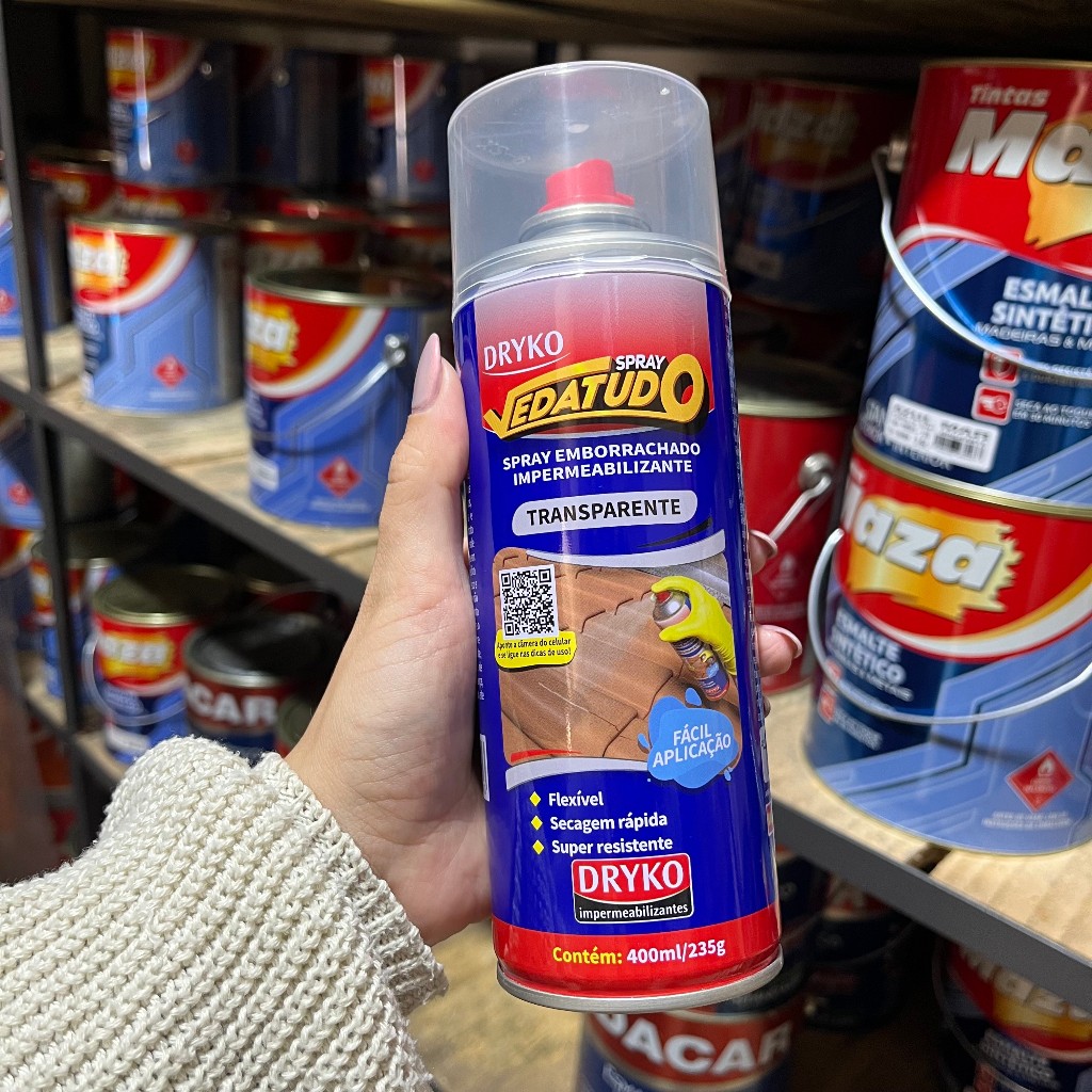 Spray Impermeabilizante Vedatudo 400ml Borracha Líquida Manta ...