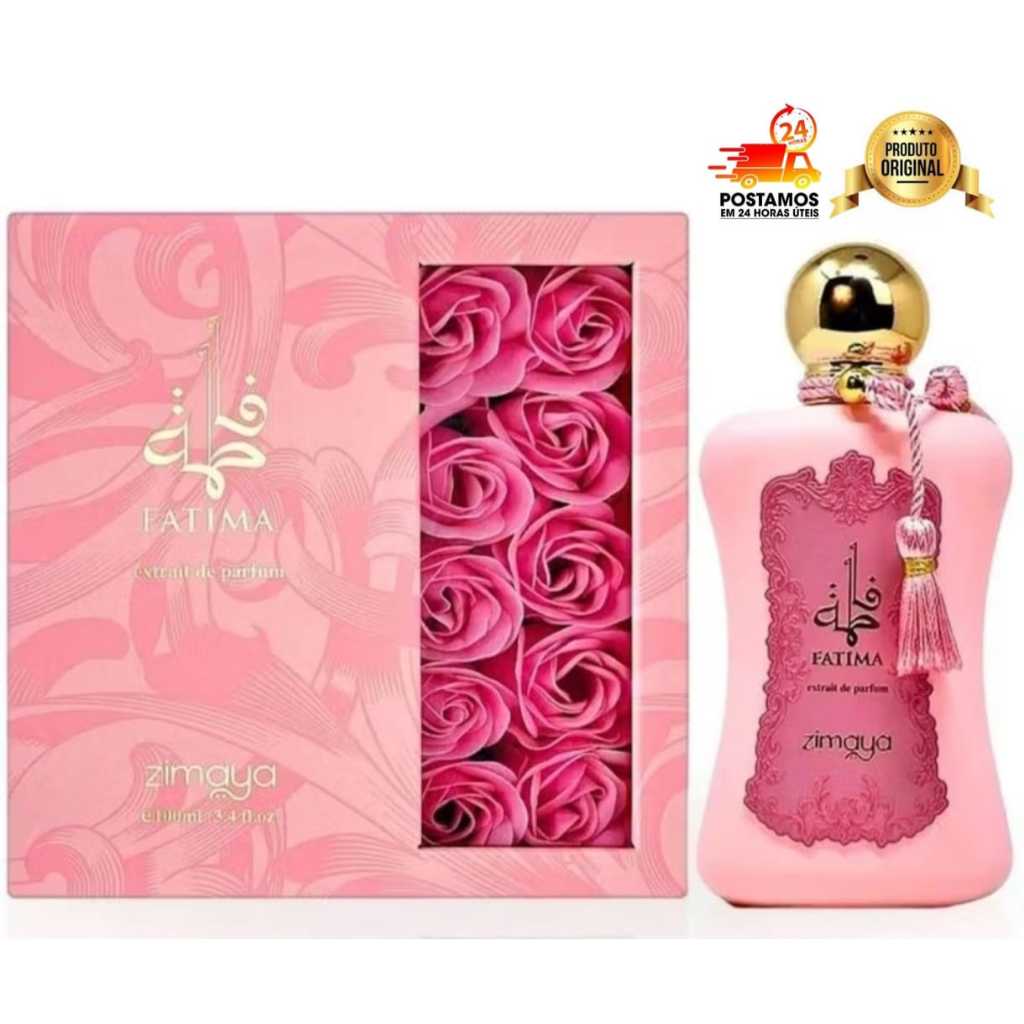 Perfume Árabe Feminino Fatima Pink Zimaya Eau de Parfum | Shopee Brasil