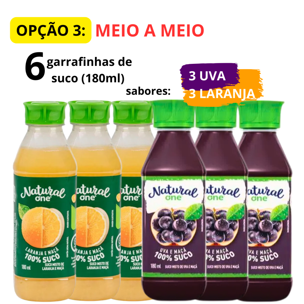 Kit 12 Suco Natural One Laranja 180ml Pequeno Lancheira 100% Fruta ...