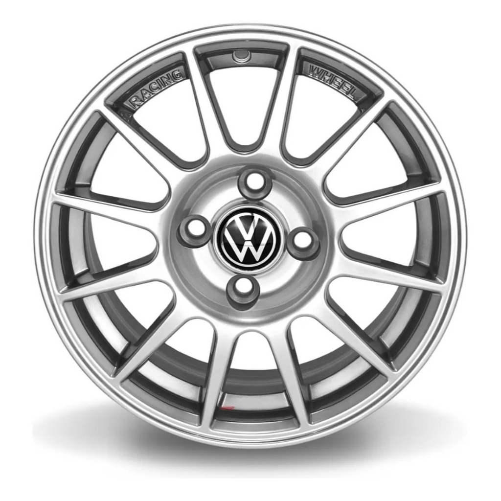 Kit 4 Rodas Aro 14X6,0 4x100 Hiper Gloss Gol Voyage Krmai K76 Racing ...