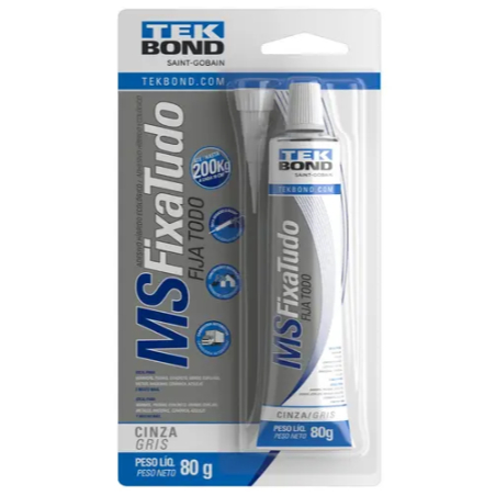 Adesivo MS Fixa Tudo Tekbond 80g Alta Fixação Híbrido Flexível Super ...