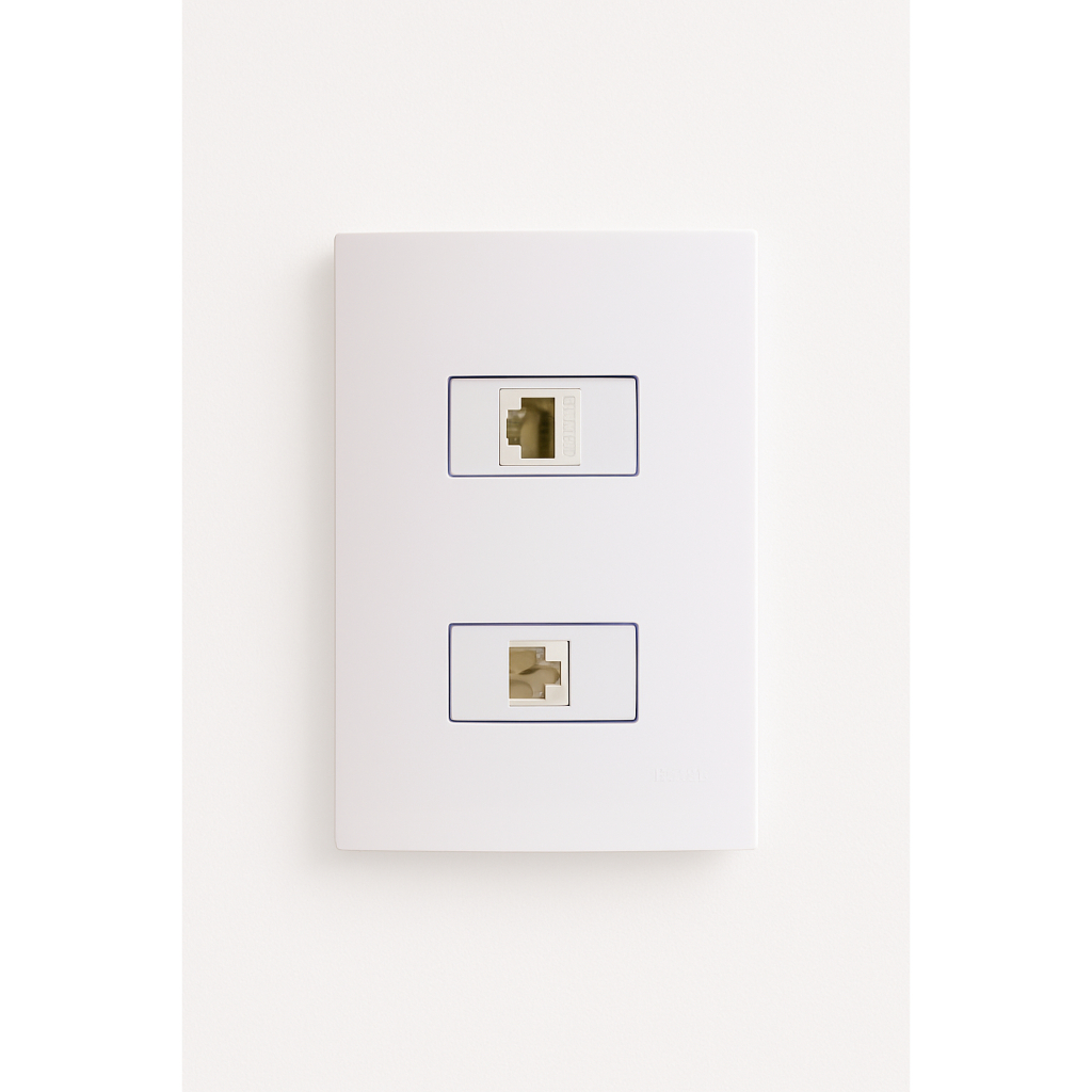 Conjunto 4x2 Rj11 + Rj45 Cat6 Branco Inove I9 Ilumi | Shopee Brasil